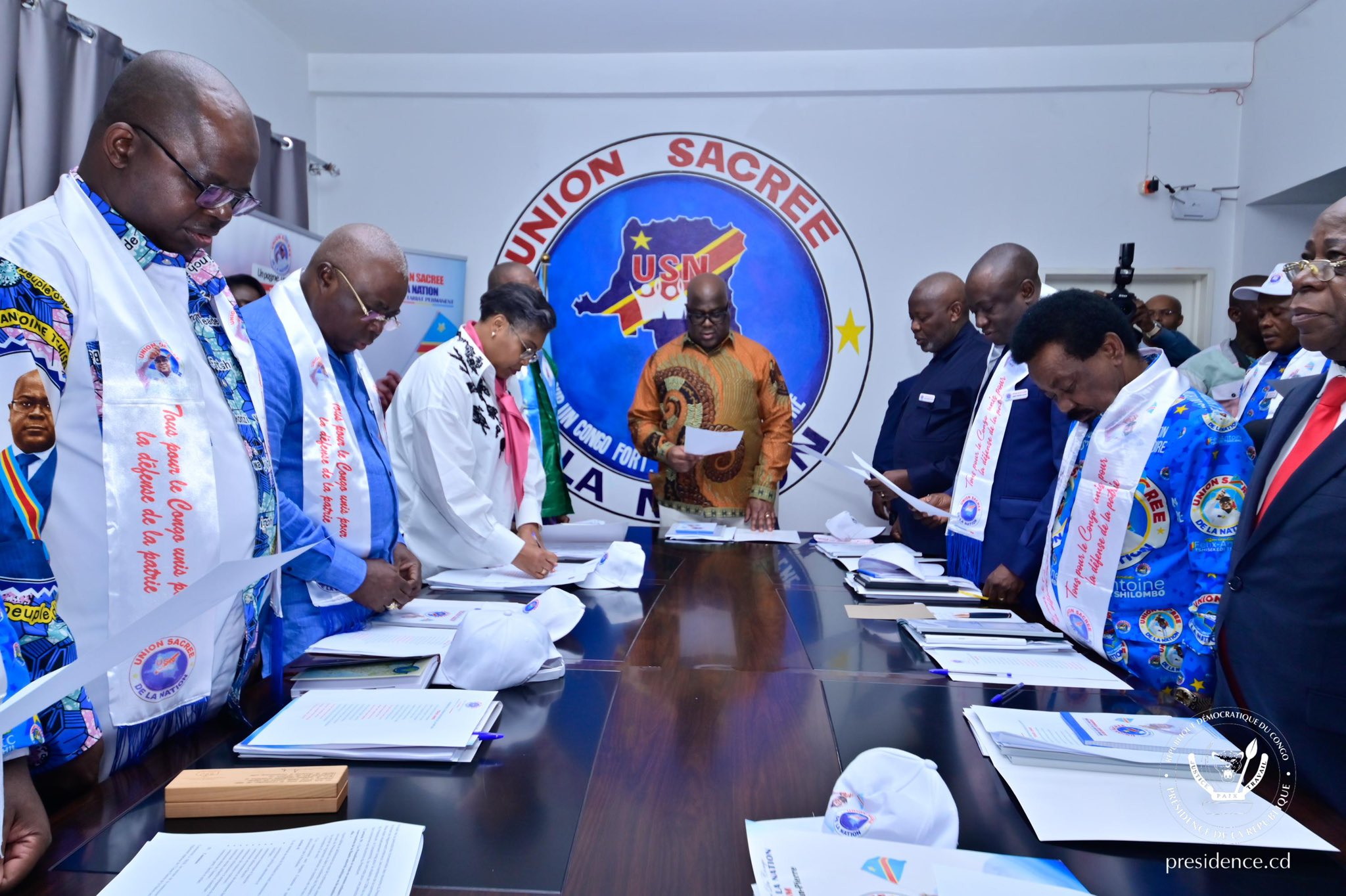 RDC : Le Président Tshisekedi et les cadres de l’Union sacrée ...